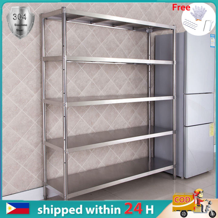 Thicken Kitchen Cabinet Rack 304 Stainless Steel Kitchen Rack Organizer ...