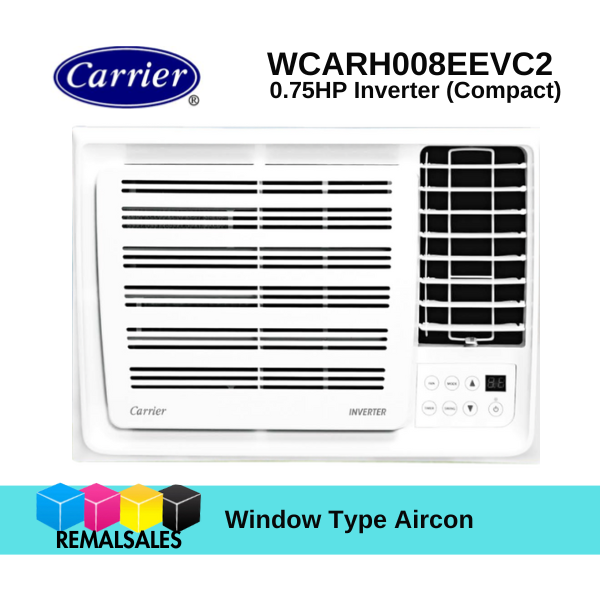 CARRIER WCARH008EEVC2 0.75hp Inverter Window Type Aircon (Compact ...