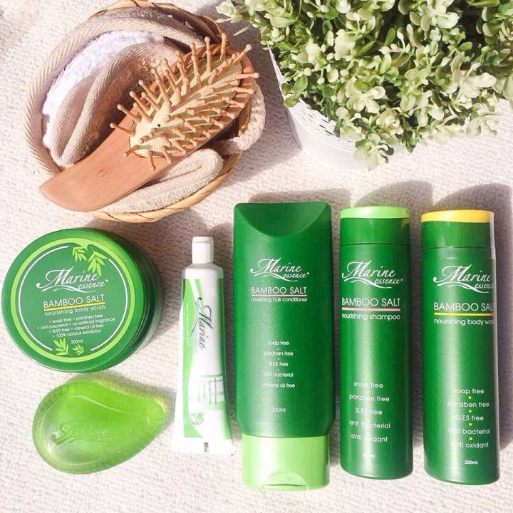 MARINE ESSENCE BAMBOO SALT SHAMPOO & BAMBOO SALT BODY WASH 250ml | Lazada