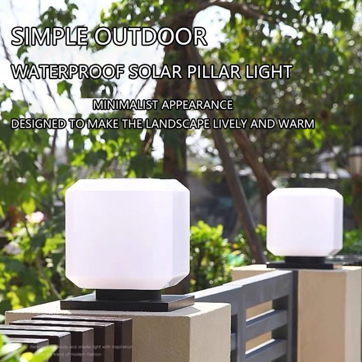 Solar Gate Light Outdoor Lighting Waterproof IP67 Lampu Pagar 太陽能燈戶外 ...