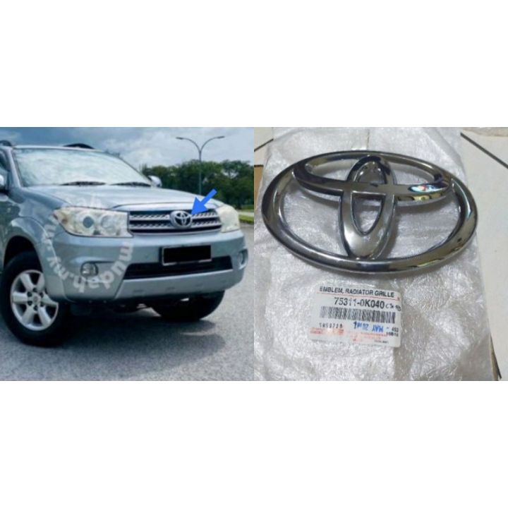 *ORIGINAL TOYOTA TGN51 FORTUNER 2008-2011 FRONT GRILLE MARK/EMBLEM ...