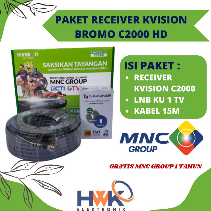 Paket parabola decoder K-vision C2000 tanpa dish | Lazada Indonesia