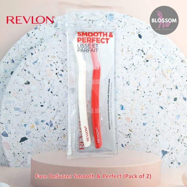 Revlon - Face Defuzzer Smooth & Perfect (Pack of 2) มีดโกนสำหรับใบหน้า ...