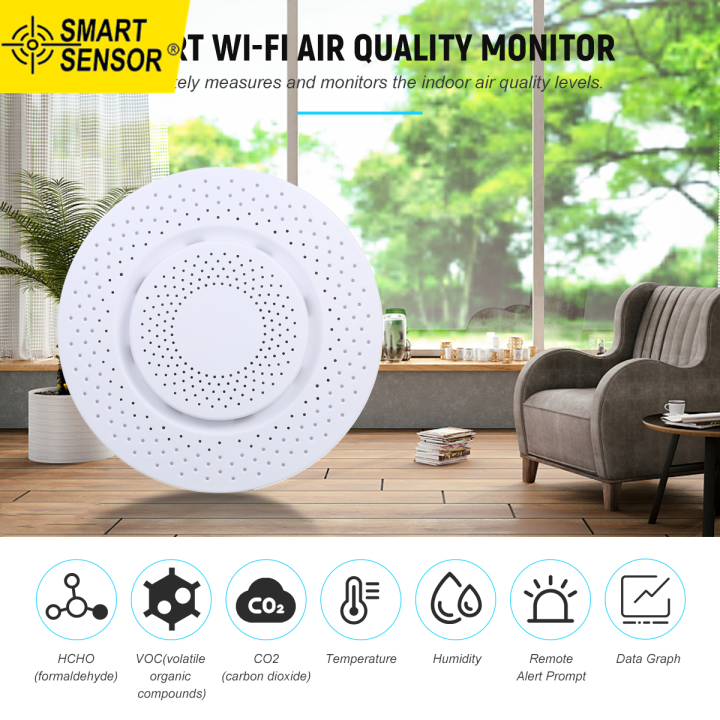 Smart Sensor Smart Wi-Fi Air Quality Monitor Indoor Air Quality Meter ...