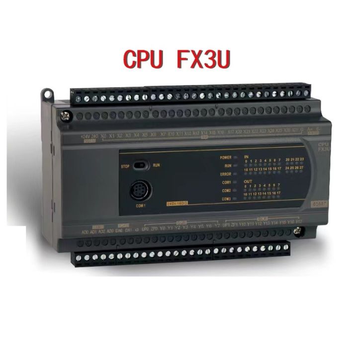 FX2N FX3U 16 20 24 28 32 40 60 MR og 4AD 2DA PLC FX1N โหมด RTU 24VDC สำหรับ MITSUBISHI plcs ...