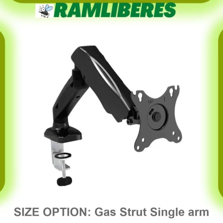 Single/Double Arm Desk Table Computer Monitor LCD TV Clamp Bracket ...