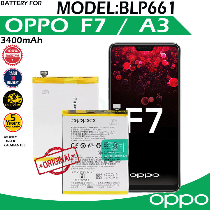 OPPO F7 Battery Model BLP661 100%Original High Capacity 3400mAh | Lazada PH