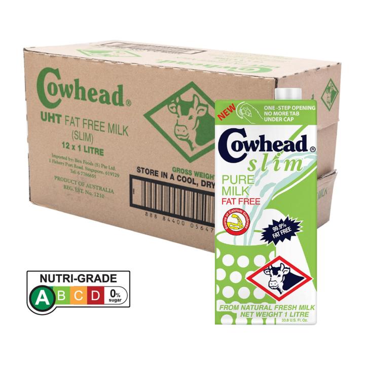 Cowhead UHT Fat Free Milk 1L - Case UHT Milk | Lazada Singapore