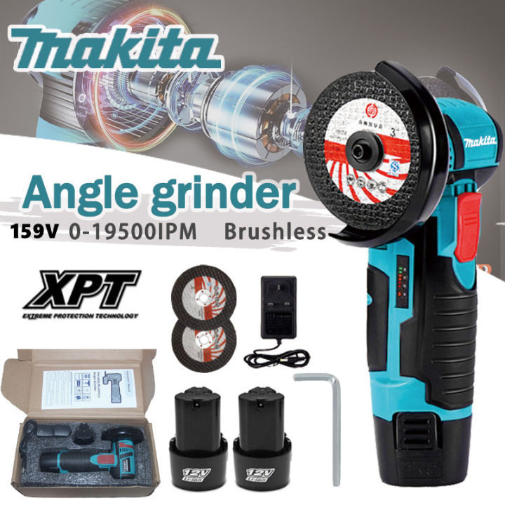 MAKITA Cordless Grinder Mini Grinder 3-inch 159V Mini Brushless Angle ...