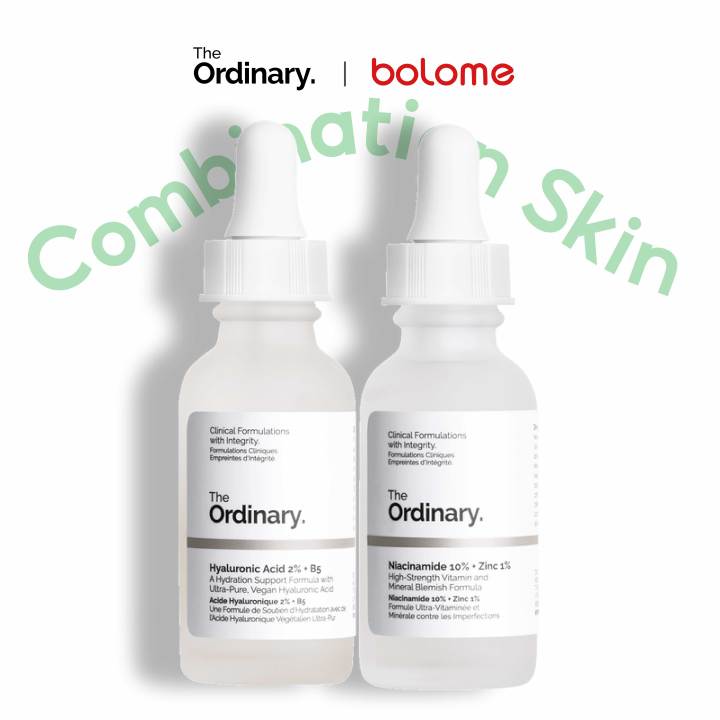 The Ordinary Combination Skin Set Serum Hyaluronic Acid 2% + B5 and ...