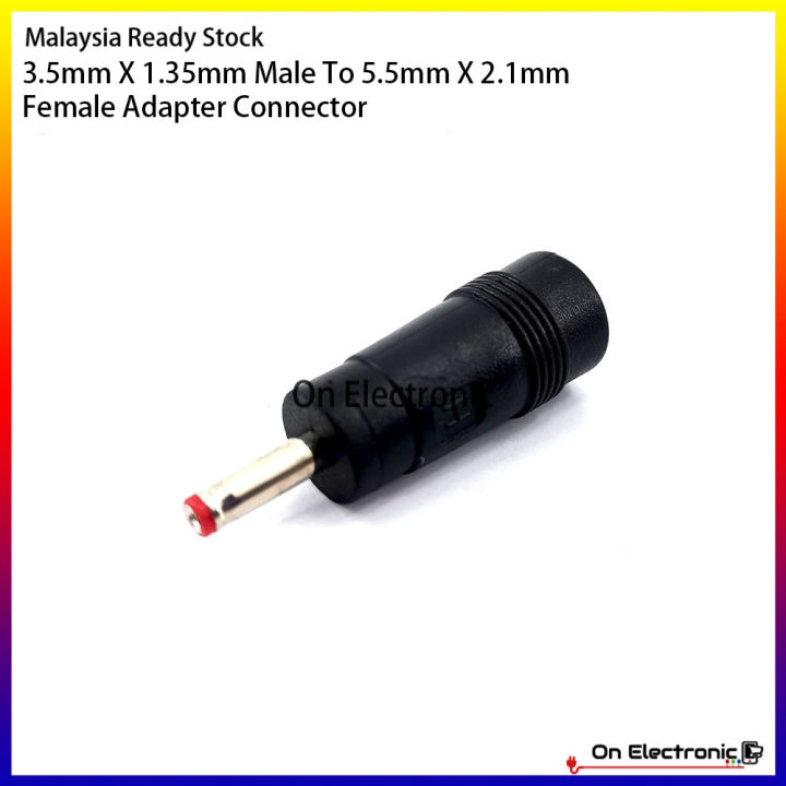 DC Power 3.5mm x 1.35mm Male Plug To 5.5mm x 2.1mm Female Adapter ...
