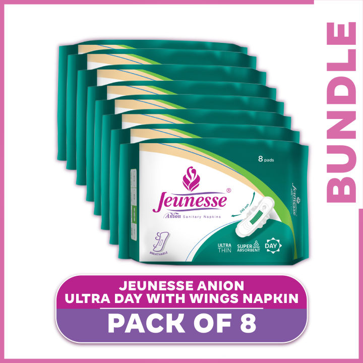 Jeunesse Anion Ultra Day with Wings Super Absorbent Ultra Thin Sanitary ...
