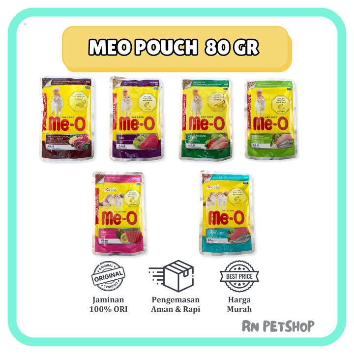 MEO Pouch 80 gr Adult & Kitten Wet Food Makanan Basah Kucing Dewasa dan ...