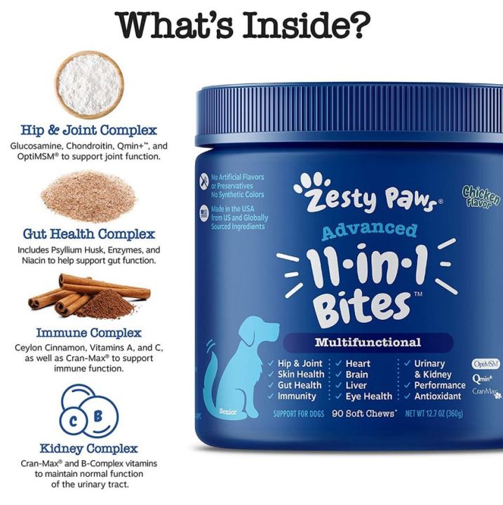 Zesty Paws 11-in-1 Bites Supplement for Senior Dogs | Lazada PH