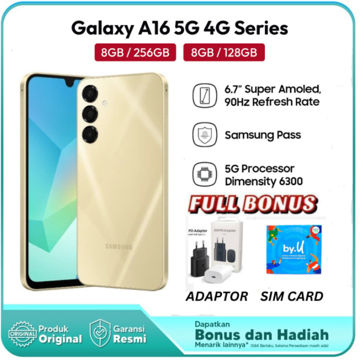 Samsung Galaxy A16 5G & 4G 6,7" Inch Super Amoled - A16 4G 5000 mAh 13MP - Garansi | Lazada ...
