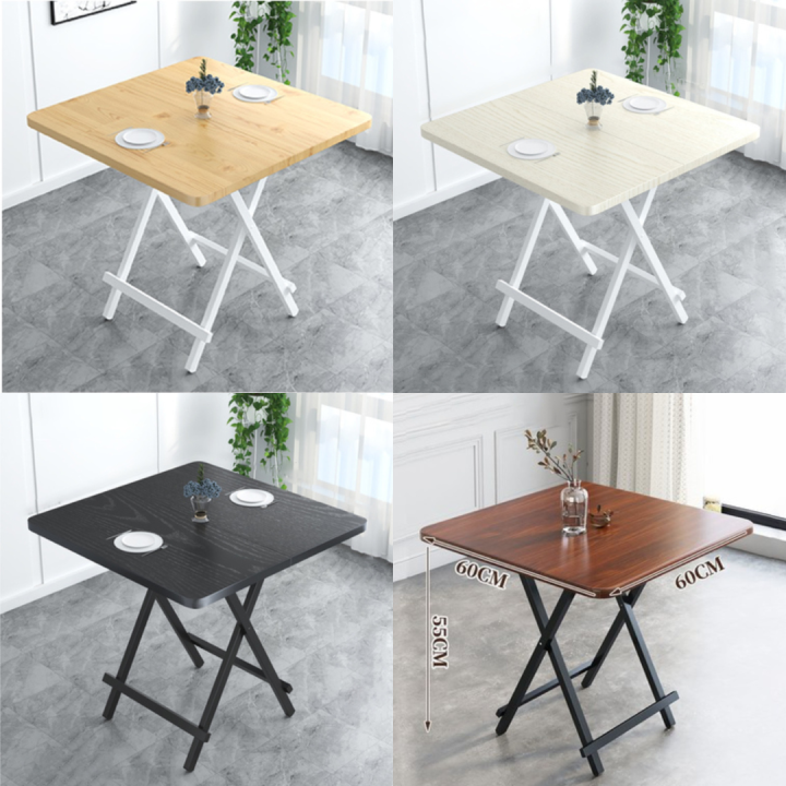 Meja Lipat Kayu Minimalis Ukuran 60x60cm / Meja Makan Lipat Kayu ...