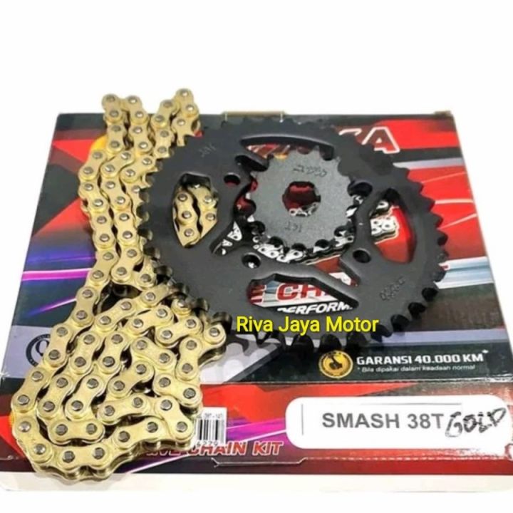Gear Paket GIr Set Rantai Gold Suzuki Smash Shogun 110 Smash New Smash Titan Shogun 125 Shogun ...