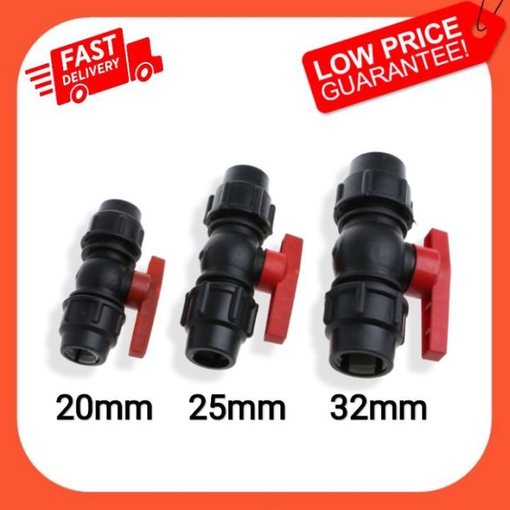 PE Poly Ball Valve Stopcock 20mm/25mm/32mm Connector Tube Ball Pipe ...