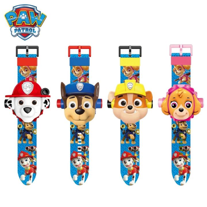 Kids toys Paw Patrol Toys Set 3D Projection Digital Watch Dog Puppy ...