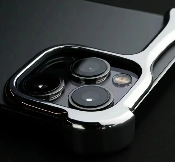 Luxury Irregular Aluminum Alloy Bumper Phone Case IPhone 12 13 14 15 Pro Max with Lens Film ...