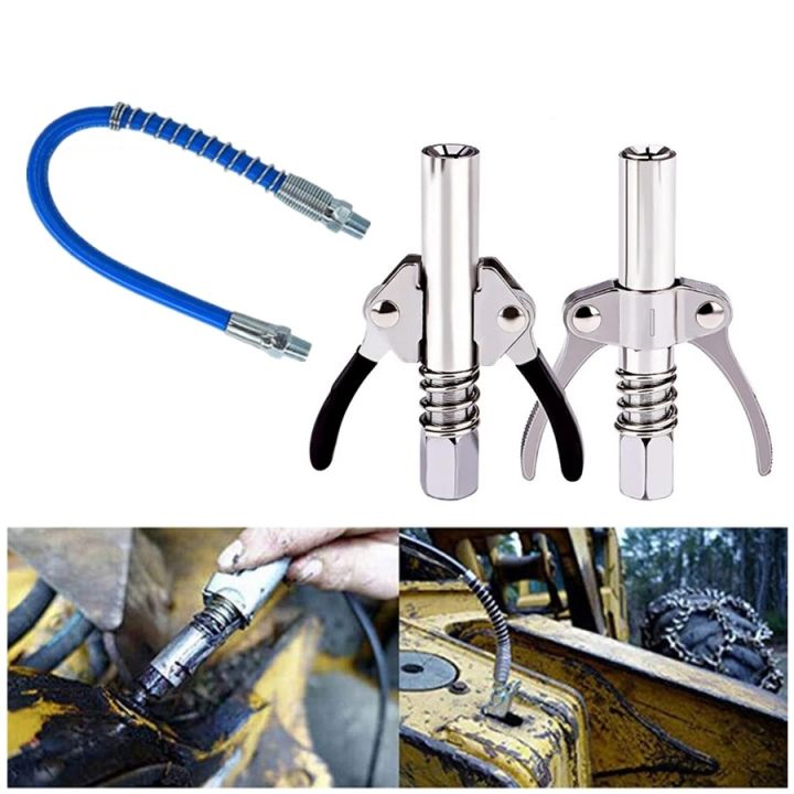 Double Handle Grease Quick Self Locking Coupler Tool Leak-Free Heavy ...