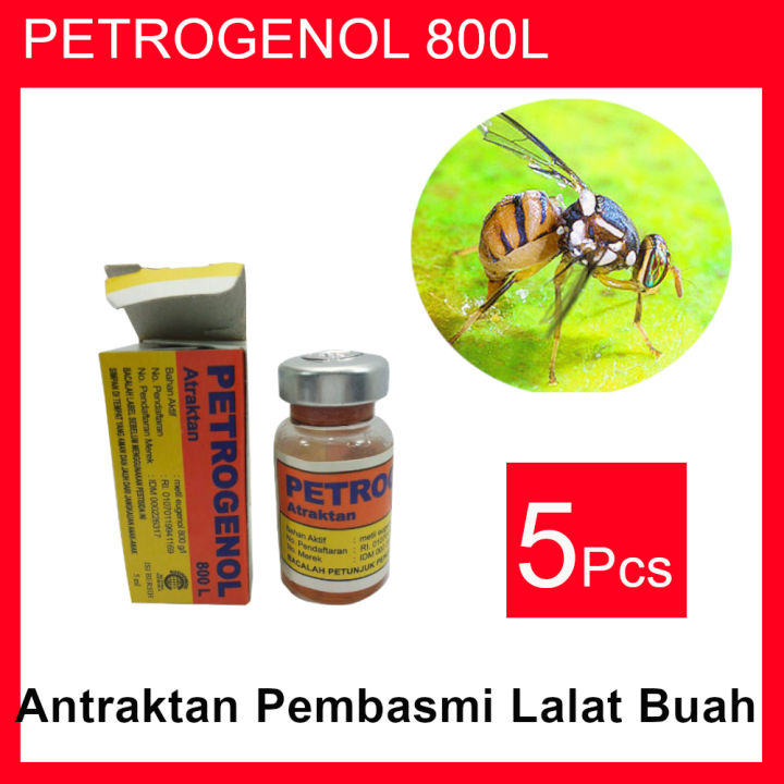 5 Pcs Petrogenol 800L Antraktan Obat Lalat Buah Obat Pengendali Hama ...