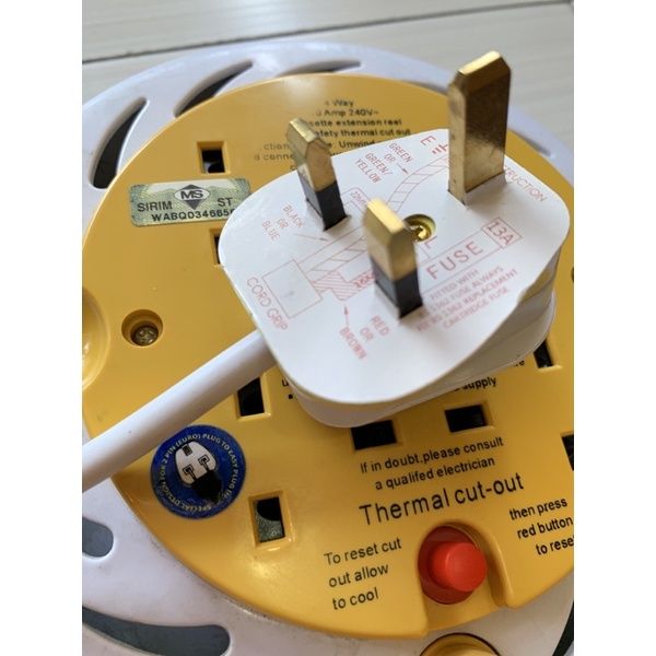 SIRIM CERTIFIED! 4 gang extension box 2400W safety thermal cut-out 4 ...