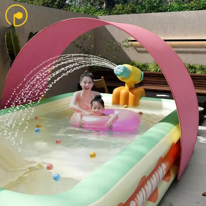 Perfk Inflatable Paddling Pool Shade Swimming Pool Shade Versatile Cute ...