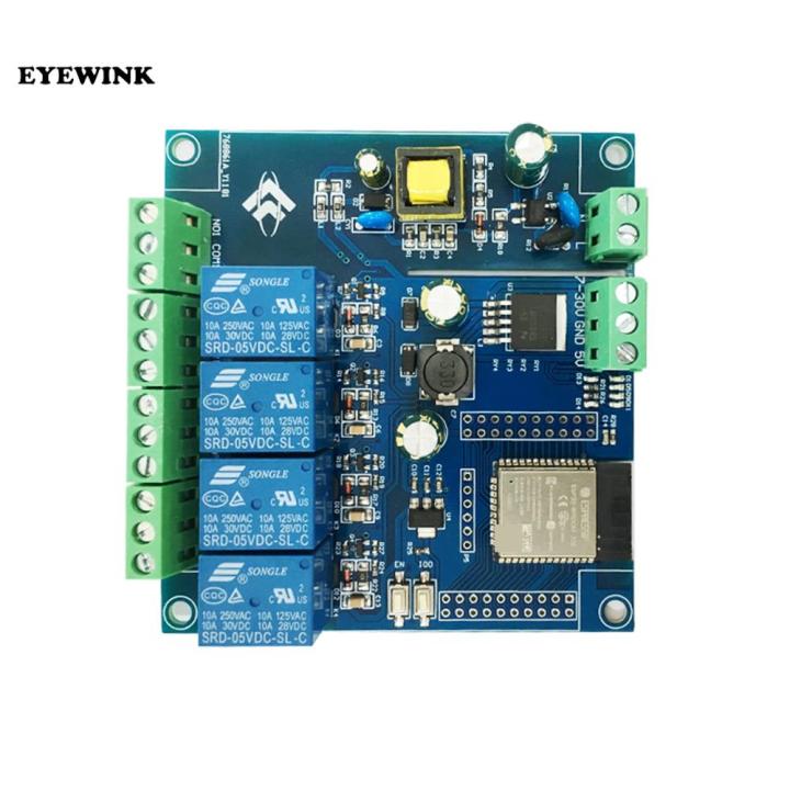 AC / DC Power Supply ESP32 Wifi Bluetooth Ble 4 Channel Relay Module ESP32-WROOM Development ...