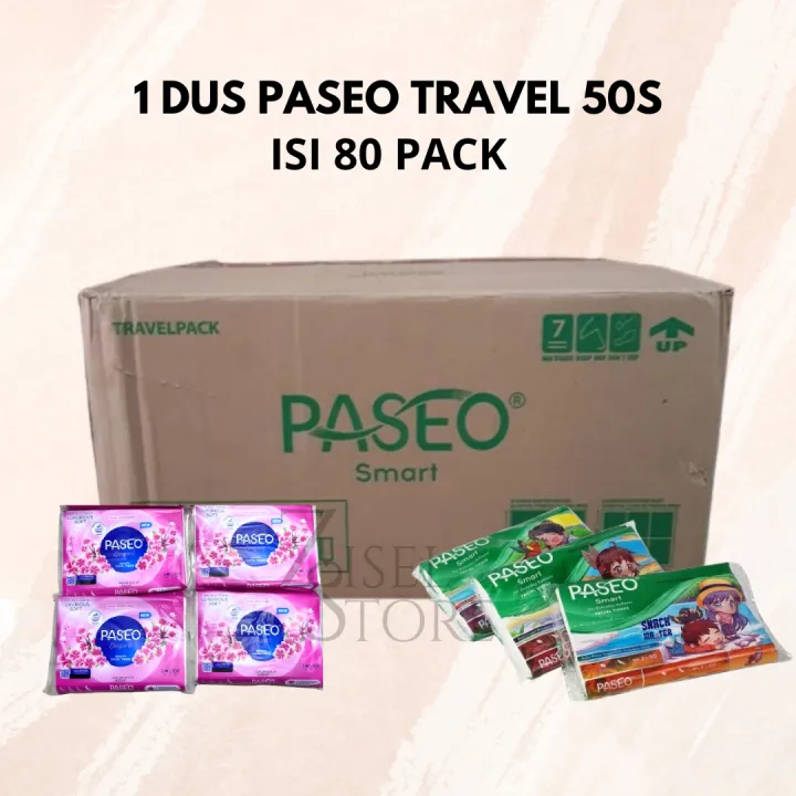 1 DUS TISSUE PASEO TRAVEL PACK 1 KARTON TISU PASEO ISI 80 PCS | Lazada ...