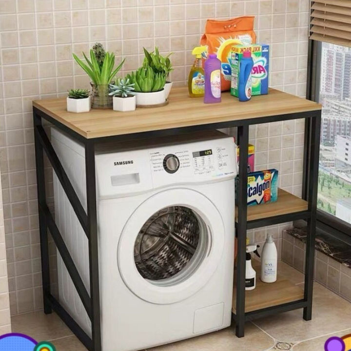 Balcony Washing Machine Rack Toilet Multilayer Storage Shelf | Lazada ...