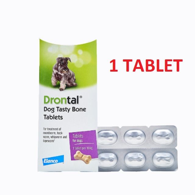 BAYER Elanco Drontal Plus Dewormer For Dogs 1 Tablet | Lazada