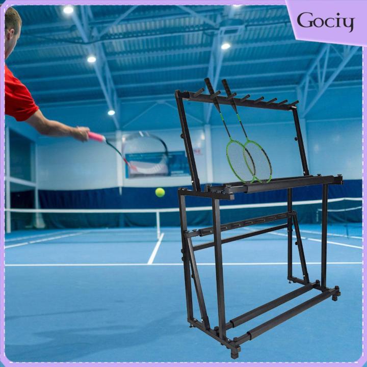 Gociy Tennis Racquet Storage Rack Tennis Racket Holder 2 Layer Large ...