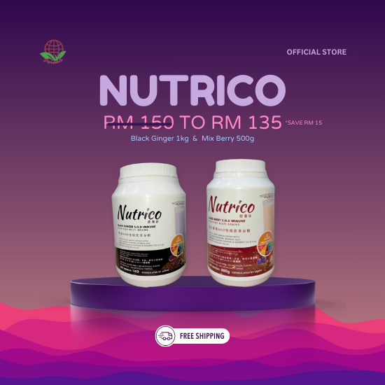 [NUTRICO PROMO] halal / nutrients multi grains / black ginger / 1kg / mix berry / 500g / halal ...