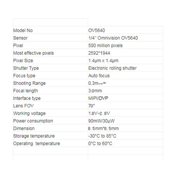 Ov5640 Camera Module For Esp32 Cam Soft Board 5 Million Pixels High Definition Auto Focus 24pin