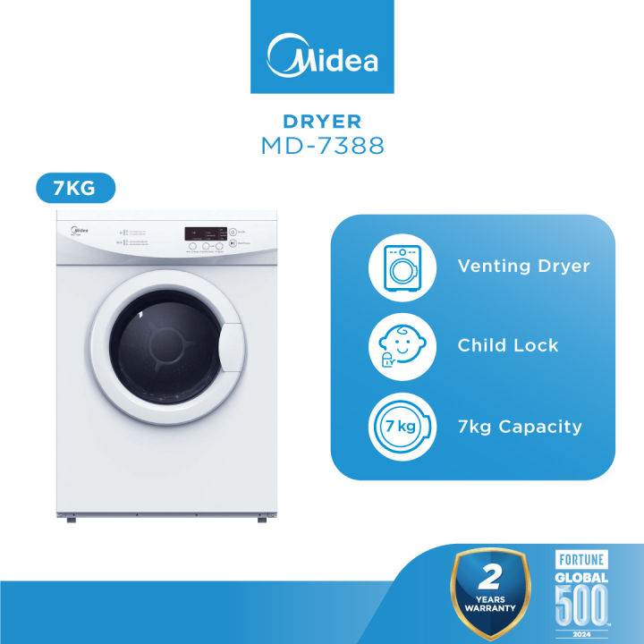Midea MD-7388 7KG Dryer / Clothes Dryer With Safe Thermostat Heater ...