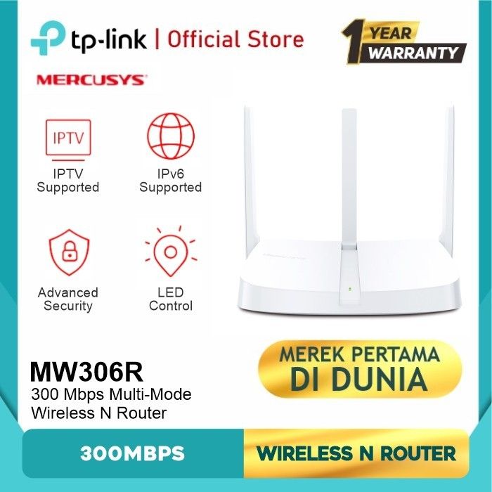 Mercusys MW306R 300 Mbps Multi-Mode Wireless N Router | Lazada Indonesia
