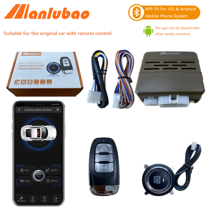 Manlubao G2-C Bluetooth APP Control Push Button Start System Engine ...