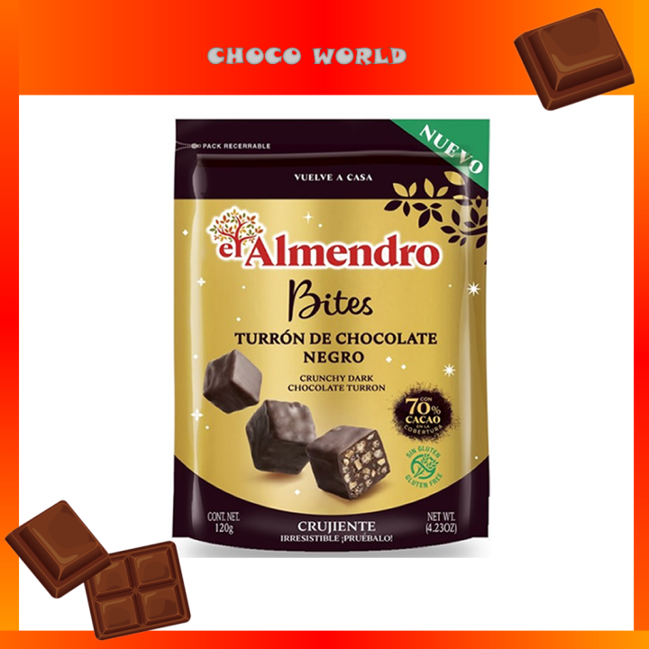 El Almendro 70% Dark Chocolate Turron Bites 120g | Lazada
