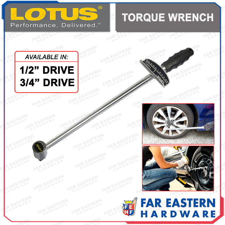 LOTUS Torque Wrench 1/2" | 3/4" Drive Beam | Click Type LTHT | Lazada PH
