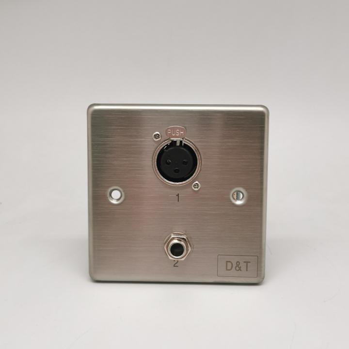 D&T XLR Female, 6.35mm Mono Female 3" x 3" Metal Wall Plate - CMMTDT ...