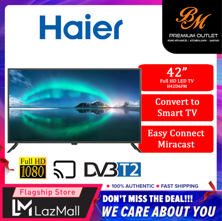 Haier H42D6FM 42" LED Full HD 1080p Miracast USB Movie DVB-T2 LED TV ...