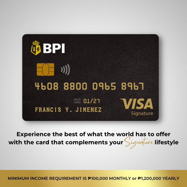 BPI VISA SIGNATURE CARD APPLICATION | Lazada PH