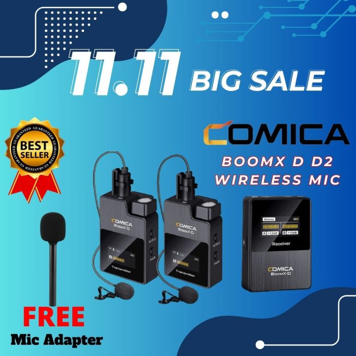 Comica BoomX D D2 Ultracompact 2-Person Digital Wireless Microphone ...