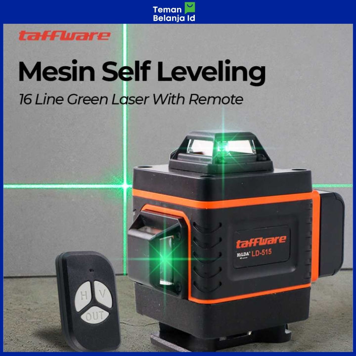 TB COD Taffware Hilda Laser Level Self Leveling 4D 16 Line Komplit with ...