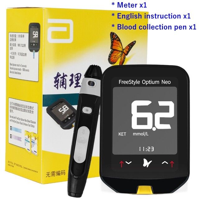 Abbott Freestyle Optium Neo Blood Glucose & Ketone Monitoring Meter ...