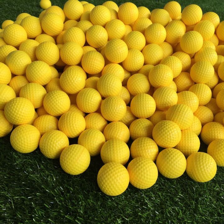 20 x Golf Ball ลูกกอล์ฟฝึกซ้อมในที่ร่ม PGM Golf Ball for Practice สีเหลือง แบบยาง Q008 | Lazada ...