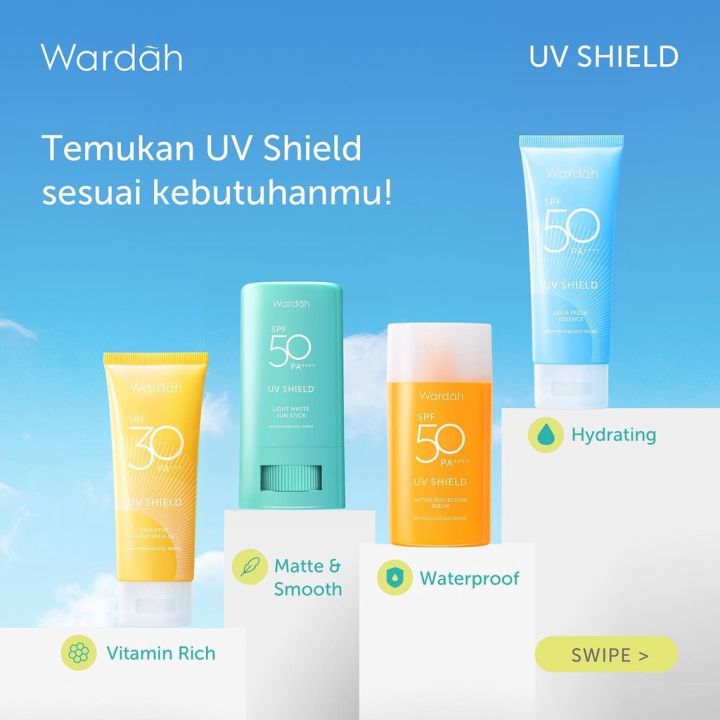 Wardah UV Shield Essential Sunscreen Gel SPF30 40ml / Wardah UV Shield ...