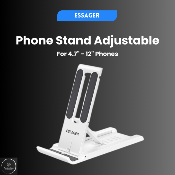 ESSAGER Phone Holder Stand HP di Meja Folding Adjustable 2.0 | Lazada ...