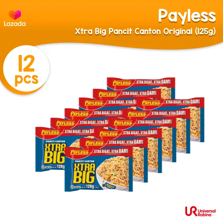 [BUNDLE OF 12] Payless Xtra Big Pancit Canton Original (125g) | Lazada PH